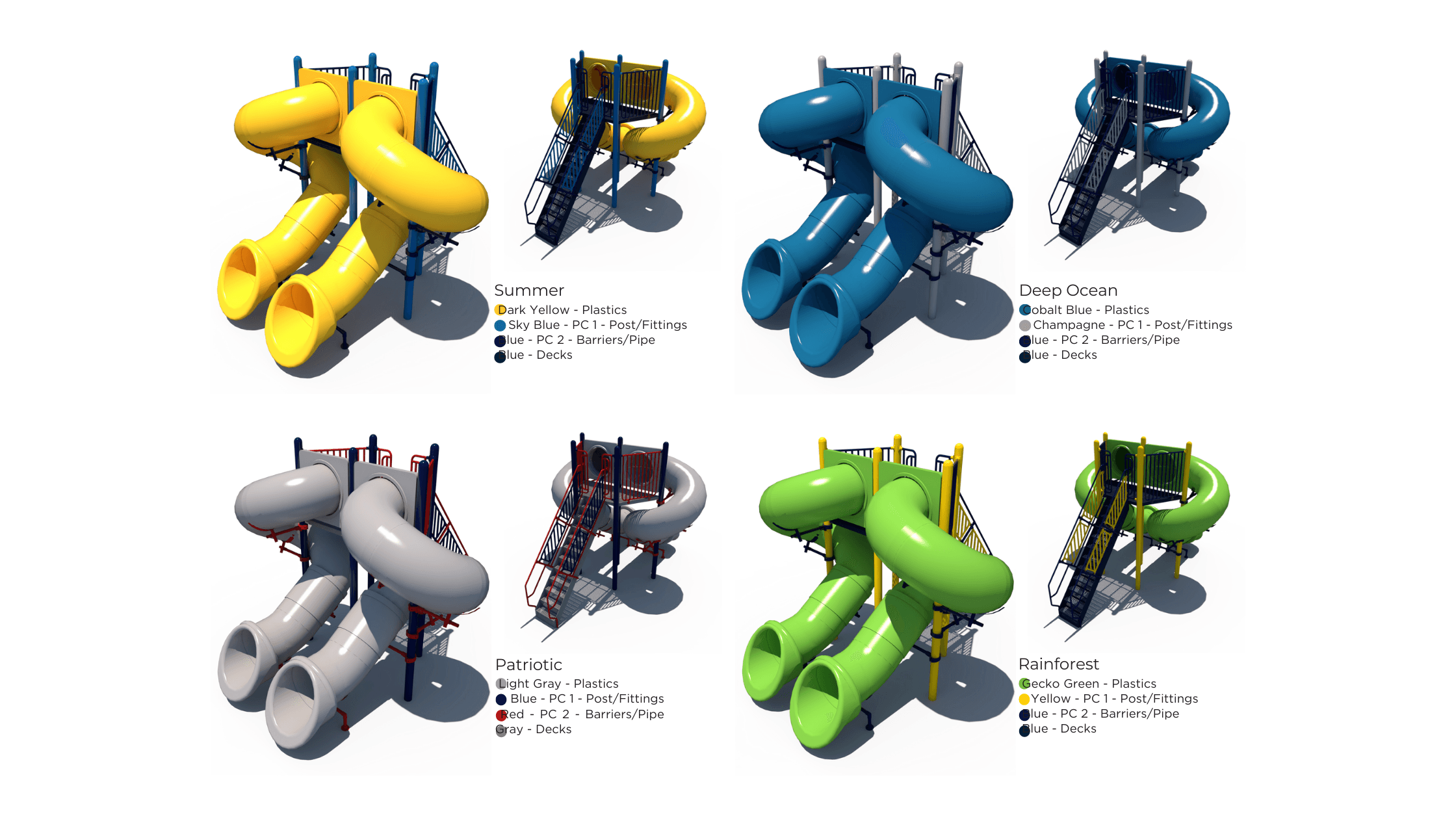 Single Flume Poolside Slides