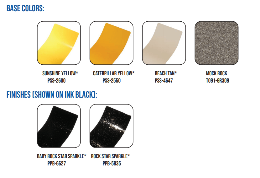 Powder Coat Color Options